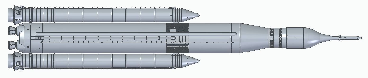 NASA Space Launch System Full Staging and Interior 3D model 3D ...