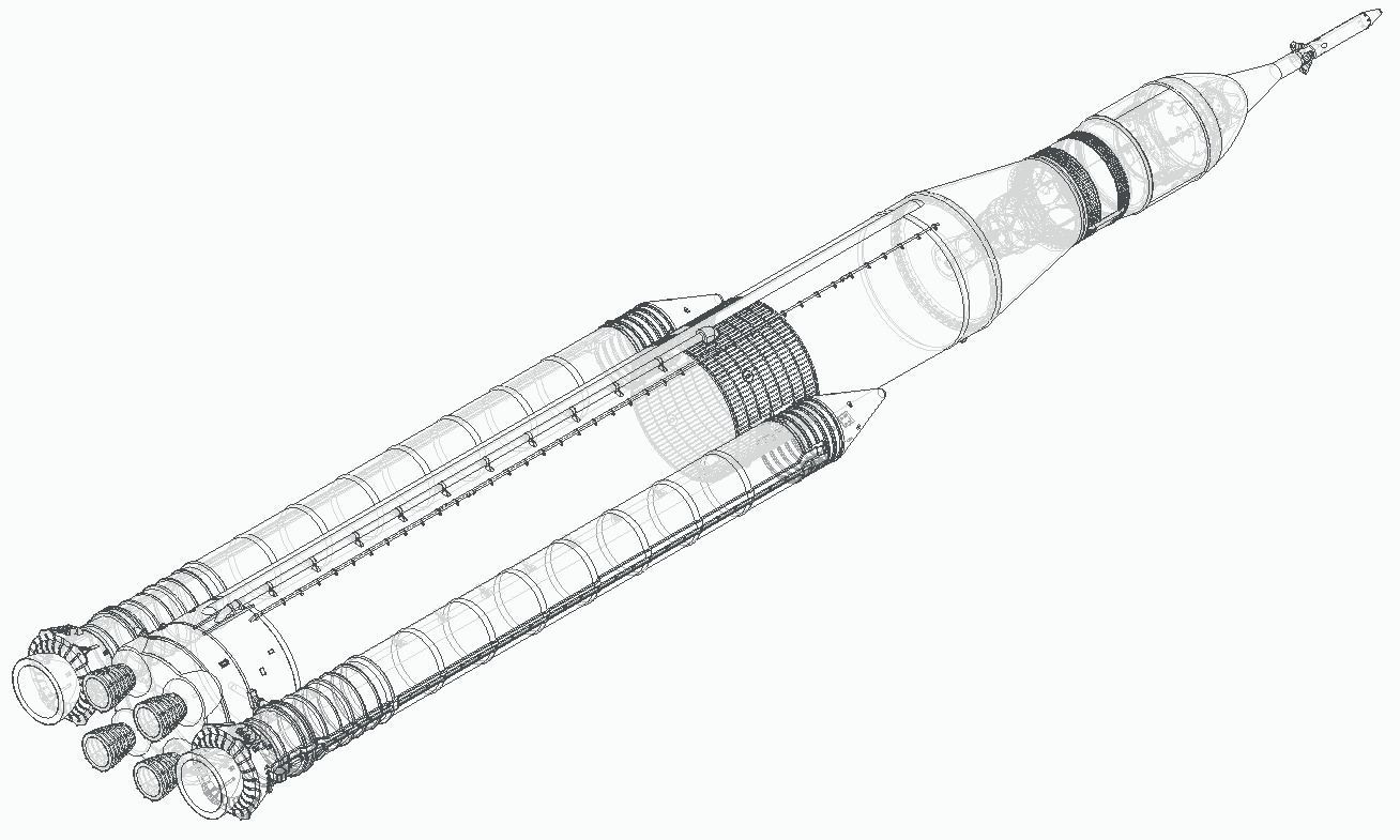 NASA Space Launch System Full Staging and Interior 3D model 3D ...