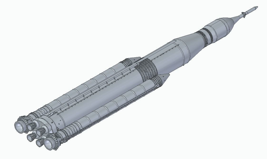NASA Space Launch System Full Staging and Interior 3D model 3D ...