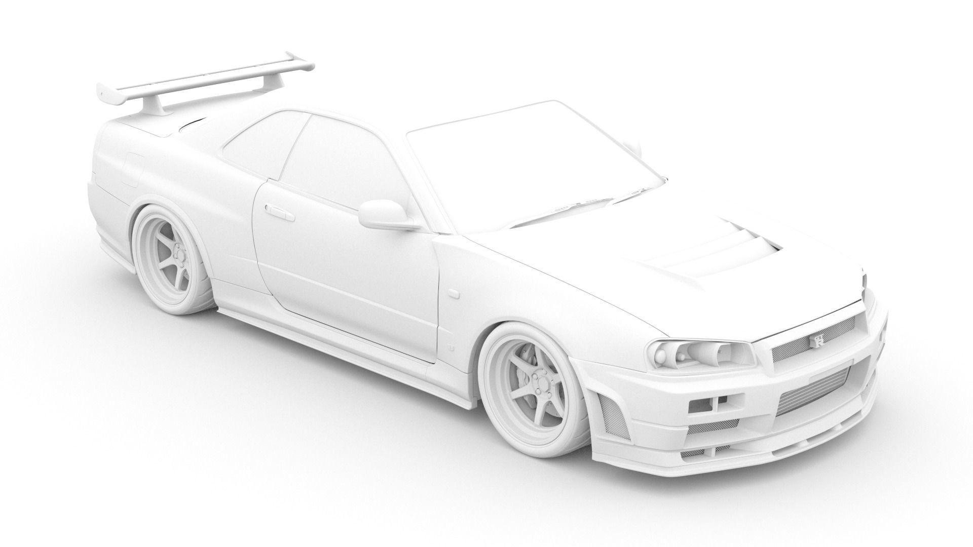 Nissan Skyline GT-R R34 V-Spec 2 Nur 3D model | CGTrader