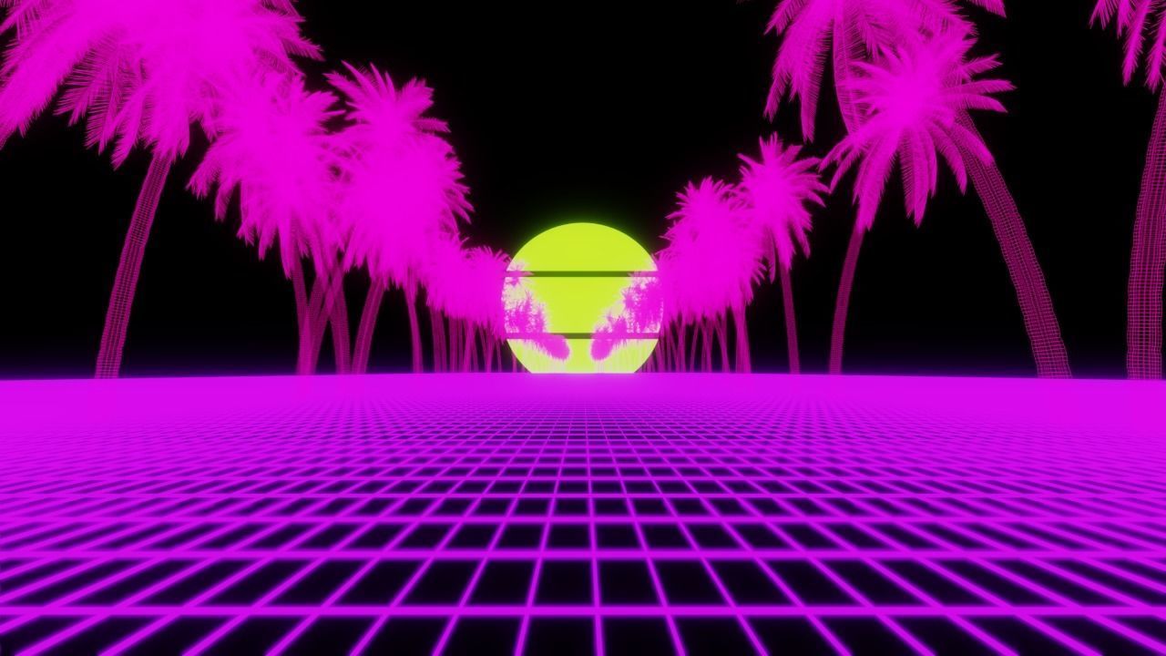 80s Screensaver Concept 3D model animated | CGTrader