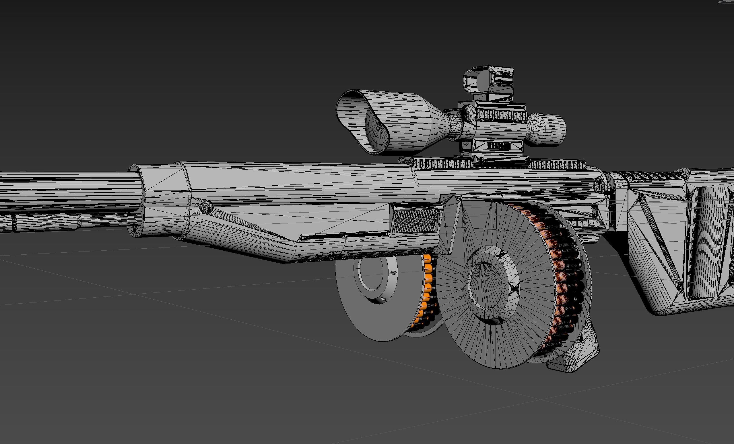 3D model futuristic weapon plasma rifle AA standard VR / AR / low-poly ...