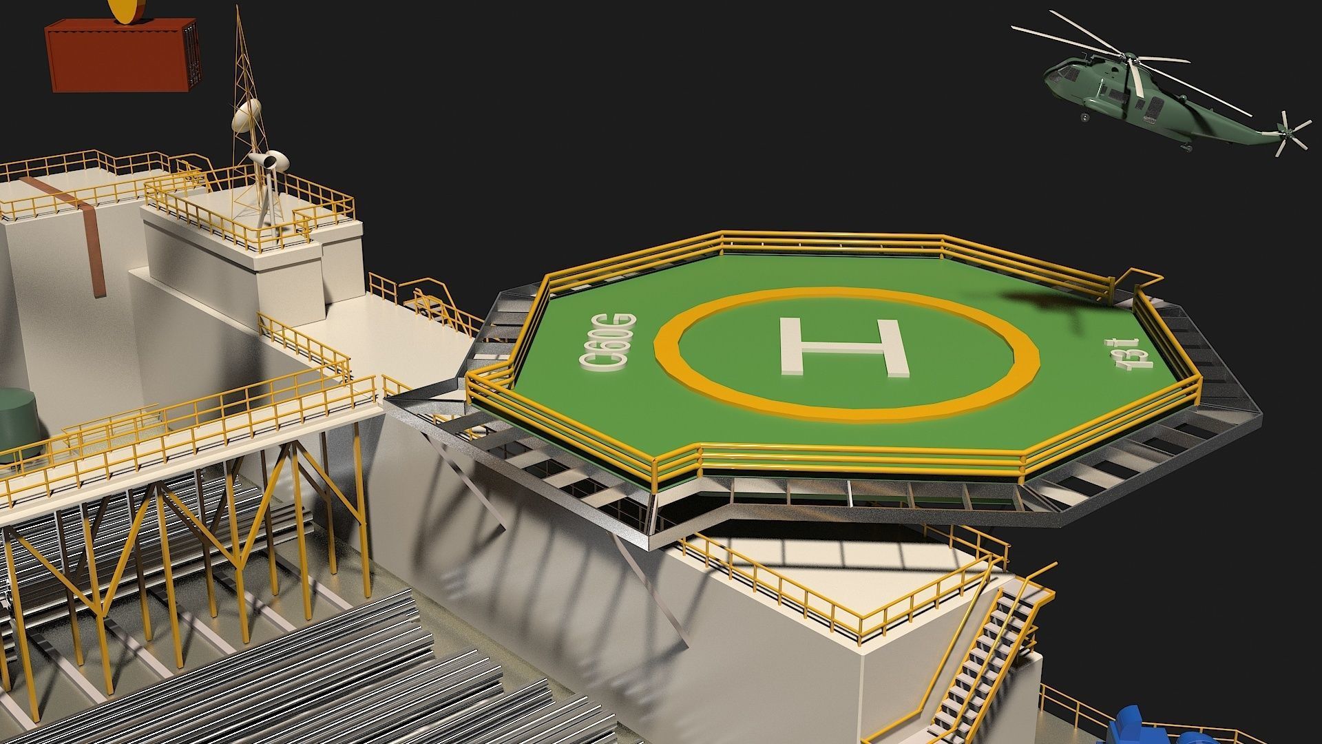 TransOcean Legend Oil Platform 3D model | CGTrader