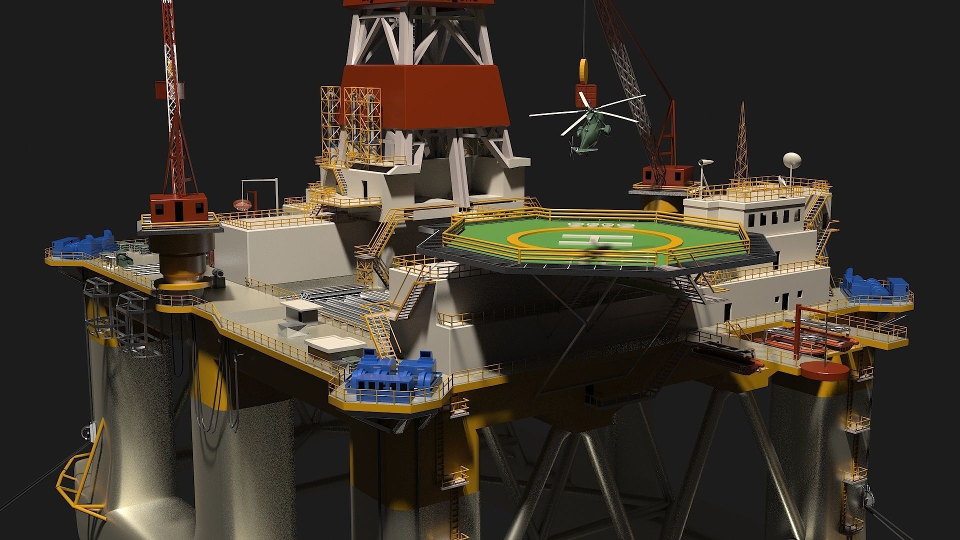 TransOcean Legend Oil Platform 3D model | CGTrader