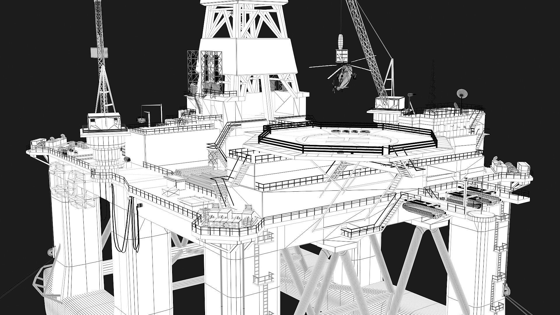 TransOcean Legend Oil Platform 3D model | CGTrader