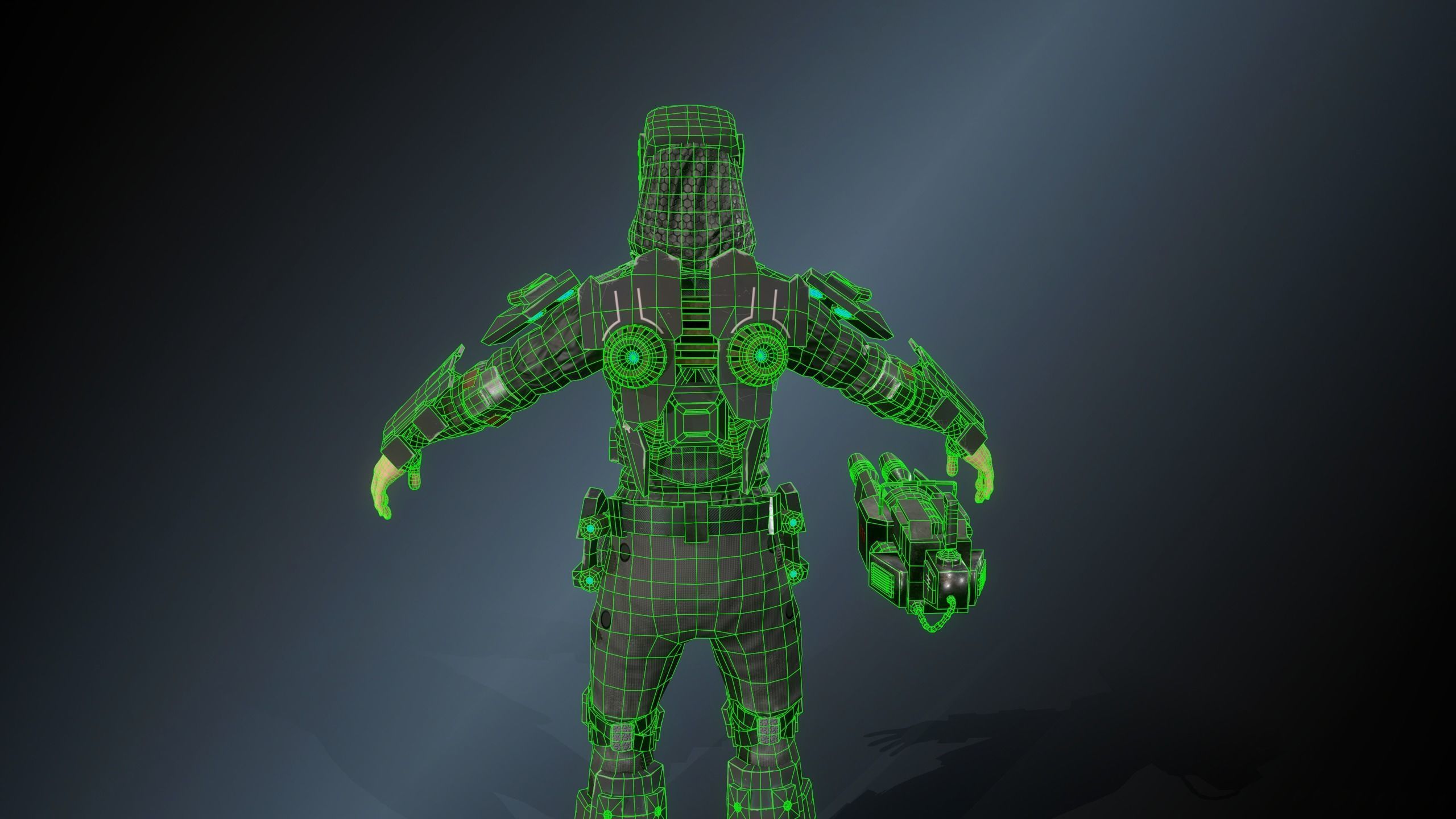 3D model Cyber samurai 3 VR / AR / low-poly rigged animated | CGTrader