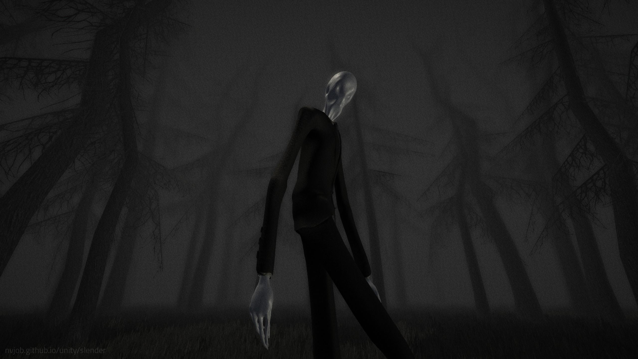 NVJOB Slender free VR / AR / low-poly 3D model rigged | CGTrader