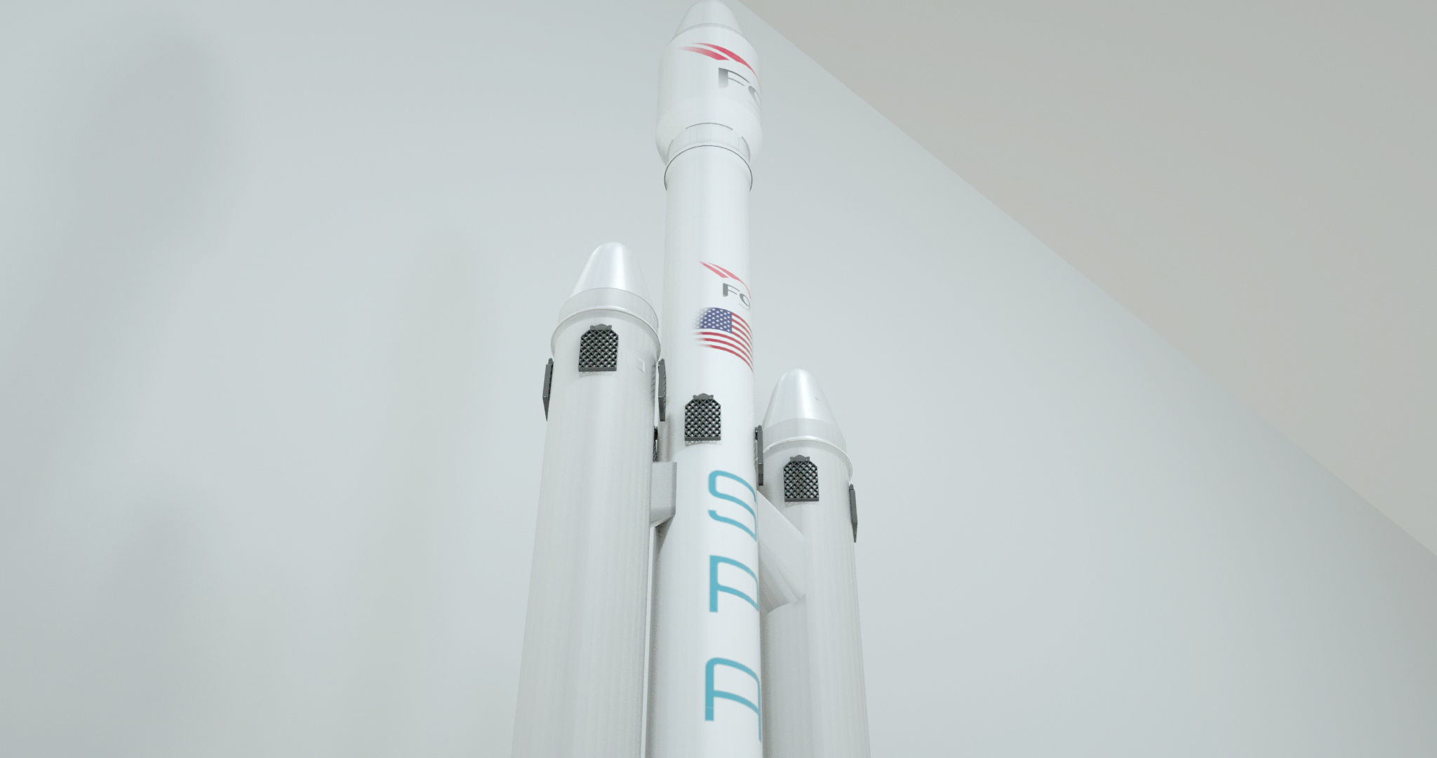 Falcon 9 Heavy LowPoly Model free VR / AR / low-poly 3D model | CGTrader