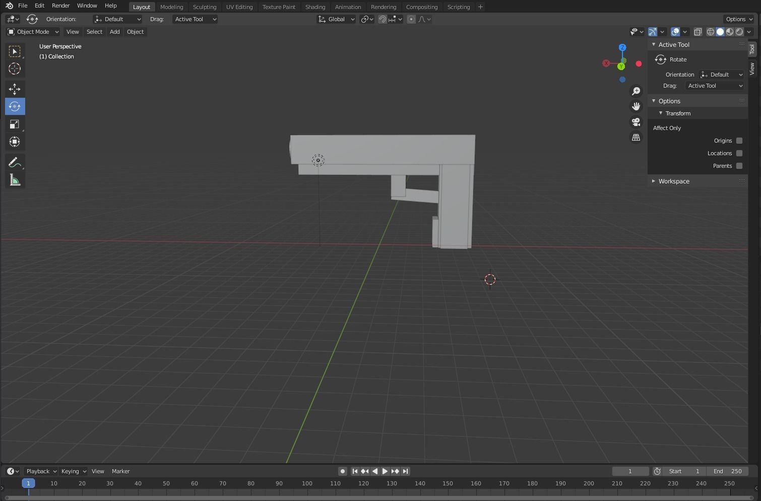 Deagle Design Blender free 3D model rigged | CGTrader