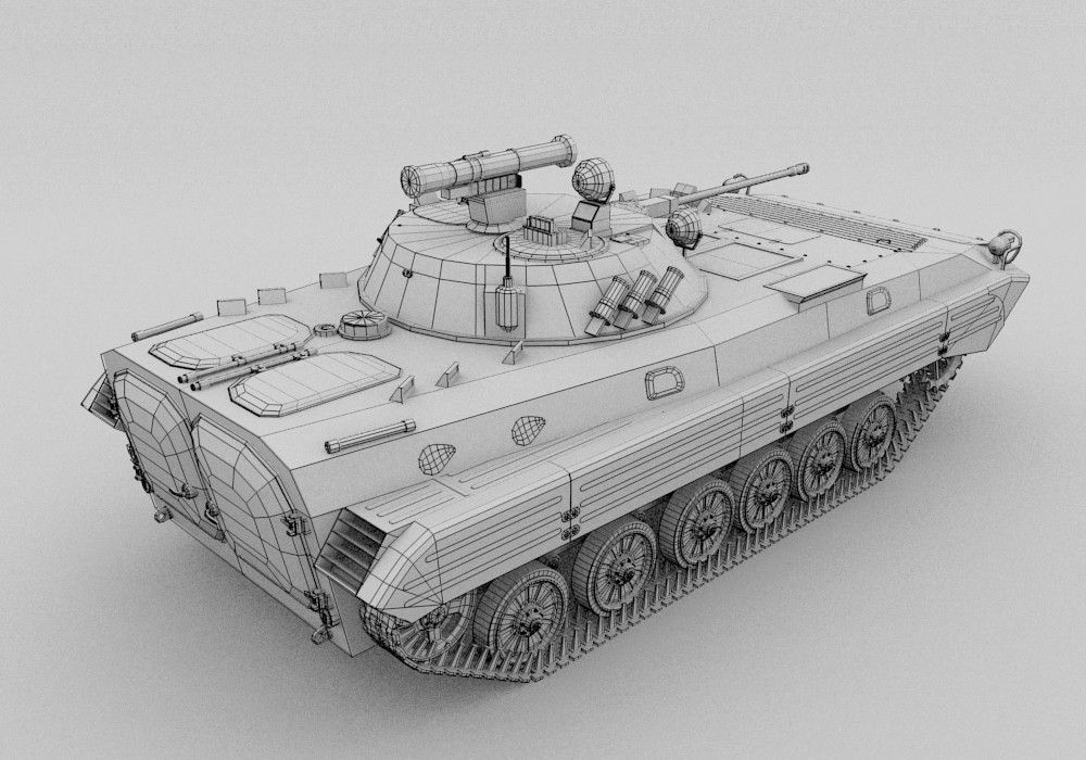 BMP-2 military tank 3D model | CGTrader