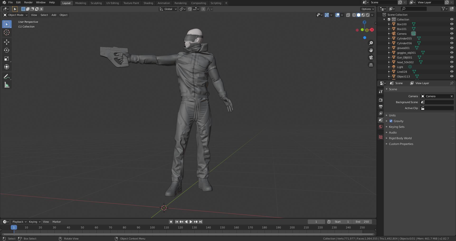 Futuristic cyberpunk assassin character 3D model | CGTrader