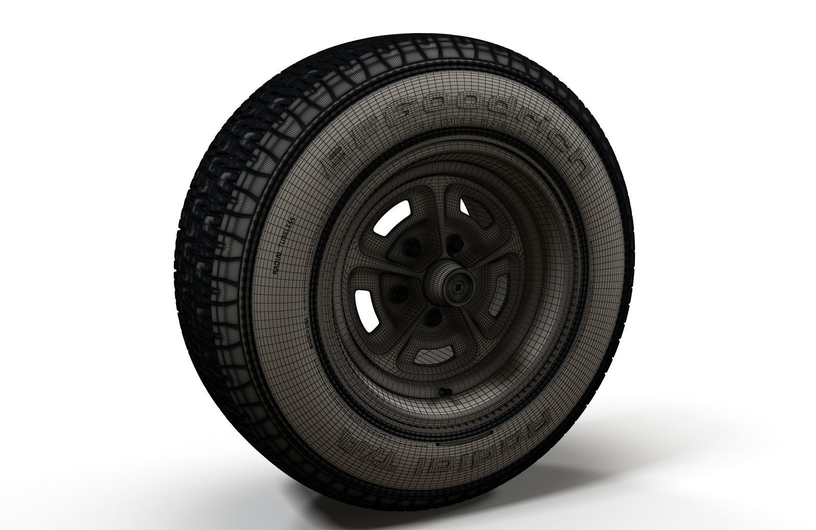 Muscle car wheel 3D model | CGTrader