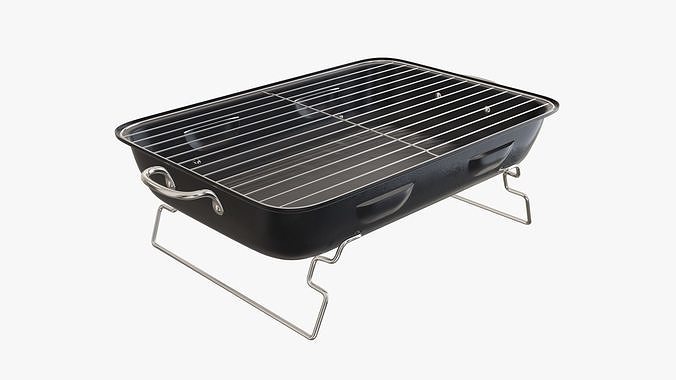 Charcoal portable steel grill bbq 3D model | CGTrader