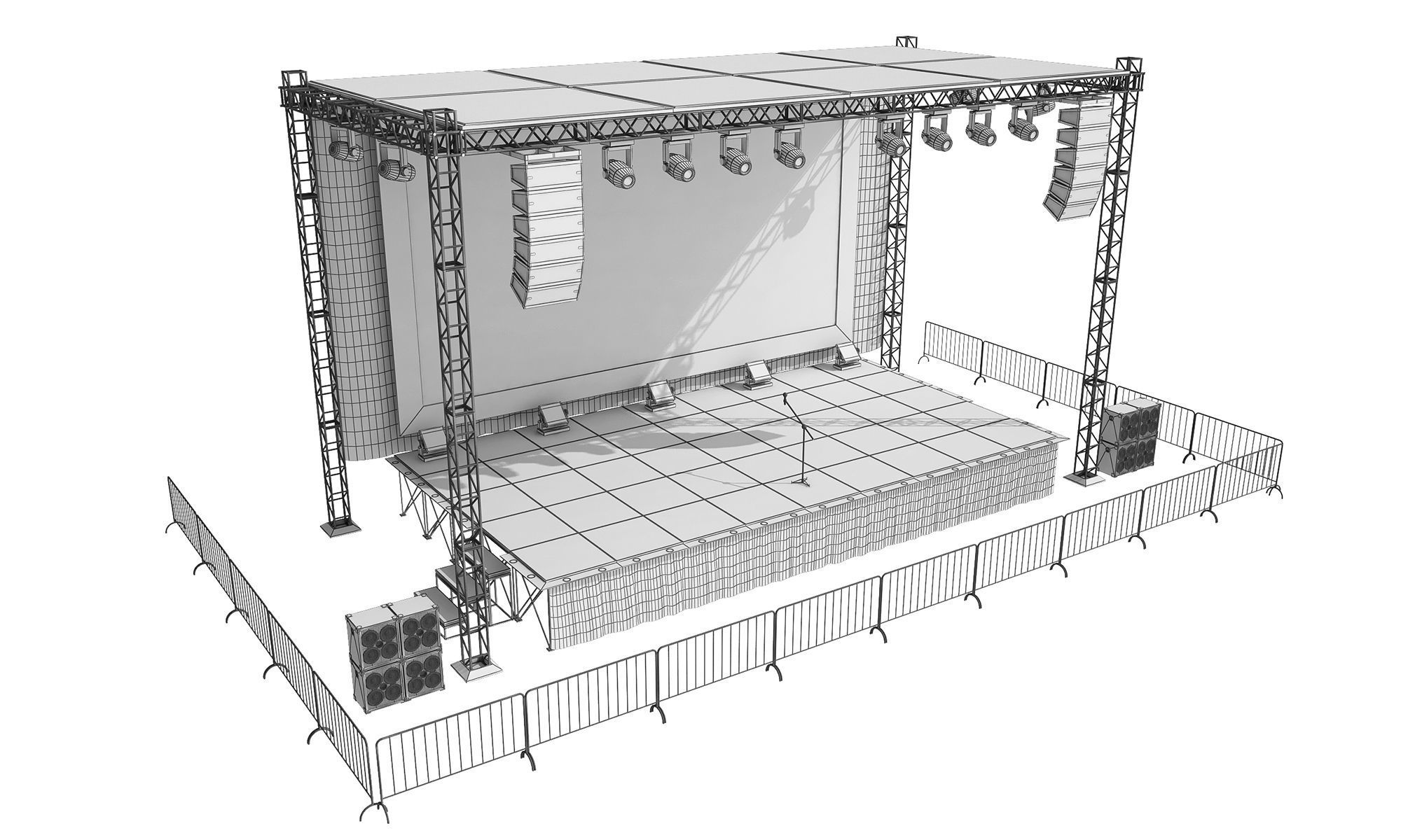 Concert Stage 3D model | CGTrader