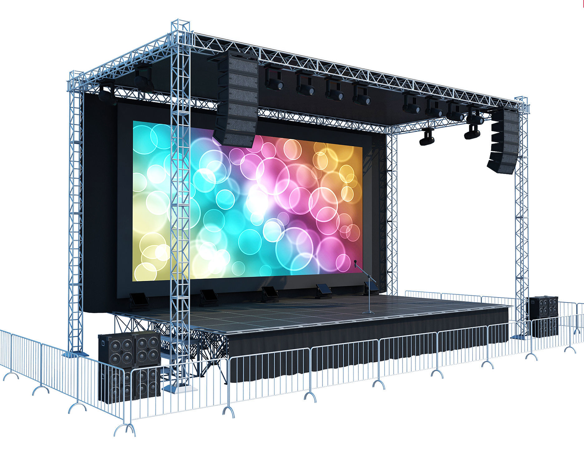 Concert Stage 3D model | CGTrader