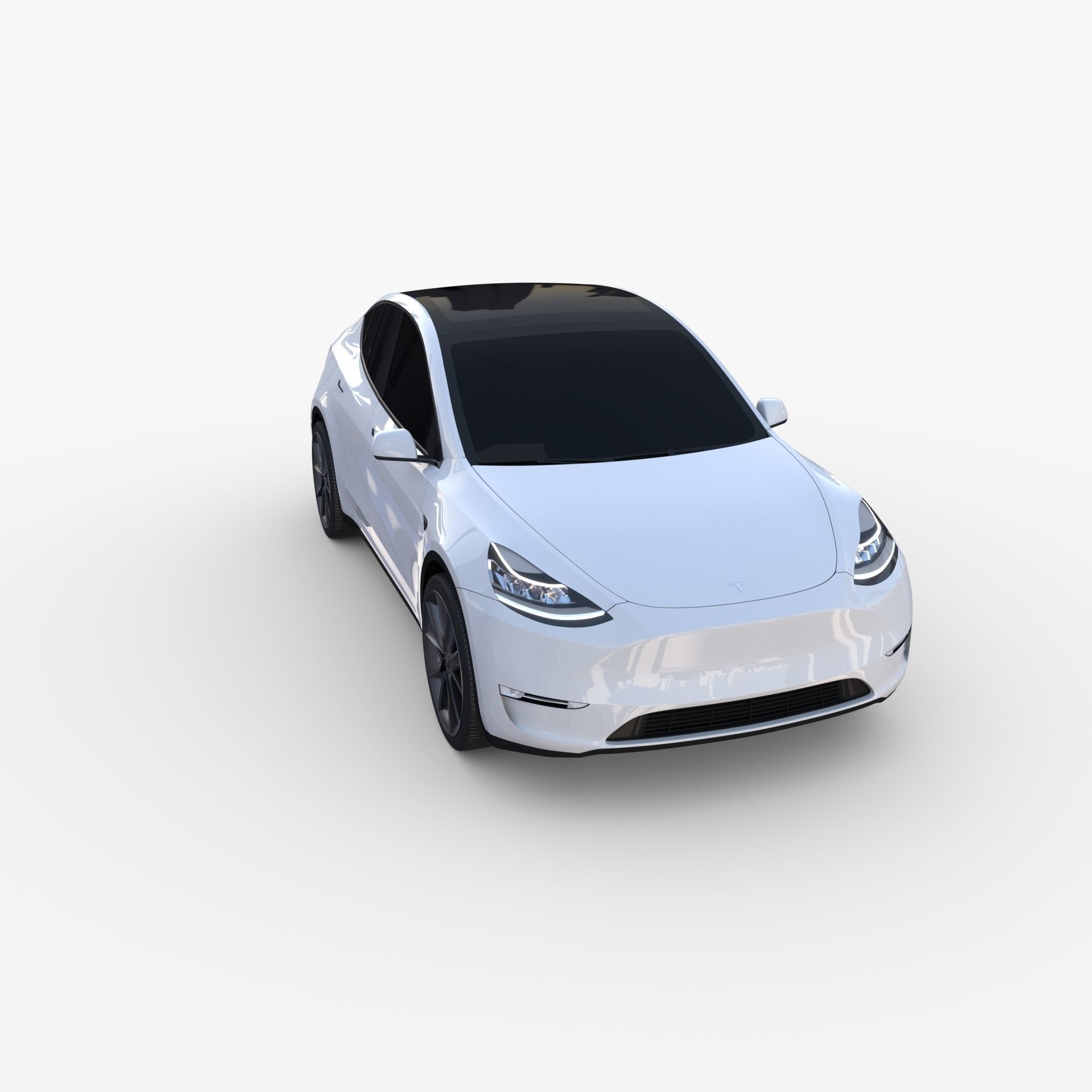 Tesla Model Y White 3D model | CGTrader