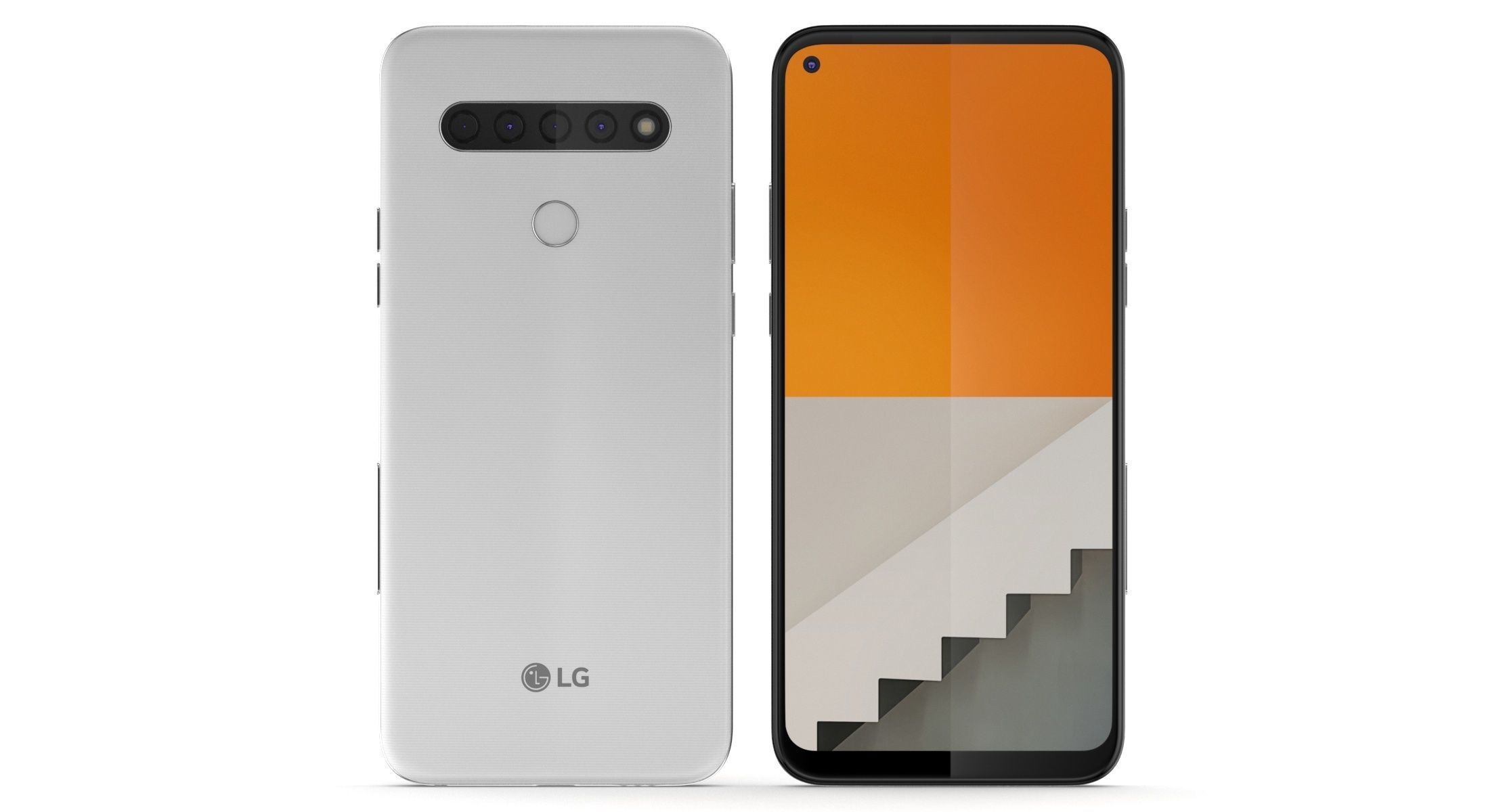 LG Q61 White 3D model | CGTrader