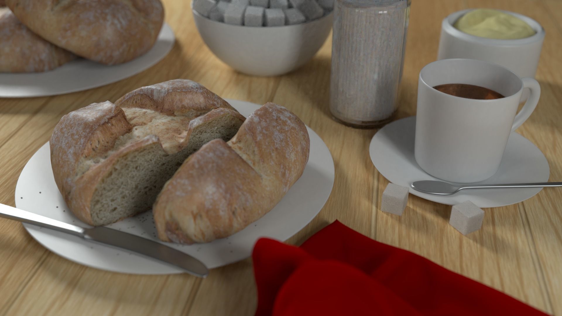 Breakfast Scene 3D model | CGTrader