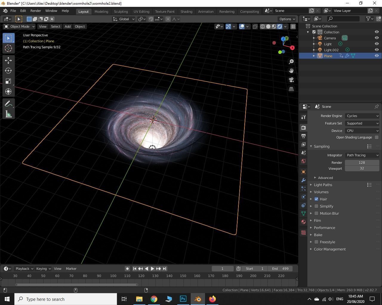 Wormhole Black Hole Galaxy 3D model animated | CGTrader