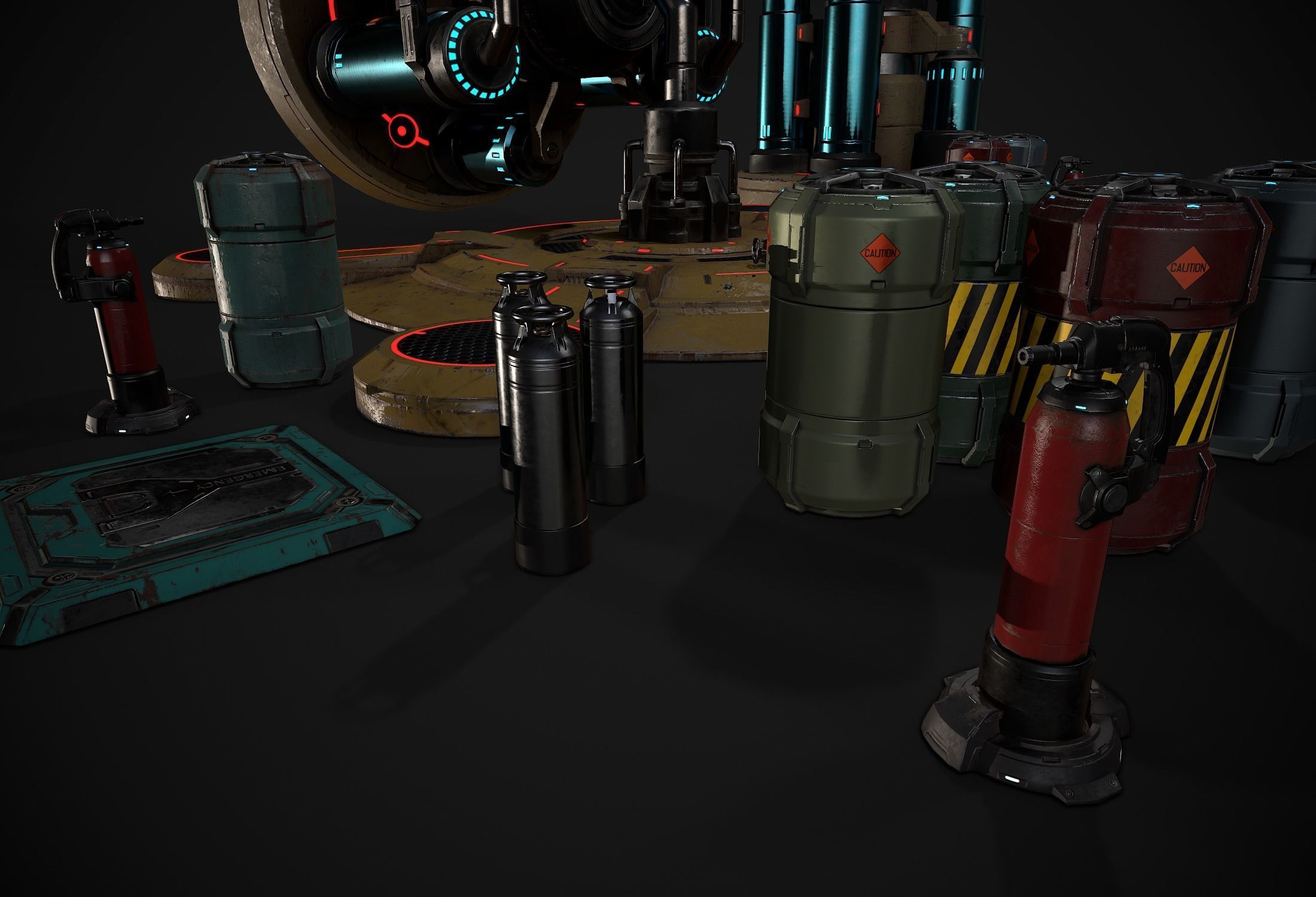 3D model Game sci-fi asset pack VR / AR / low-poly | CGTrader