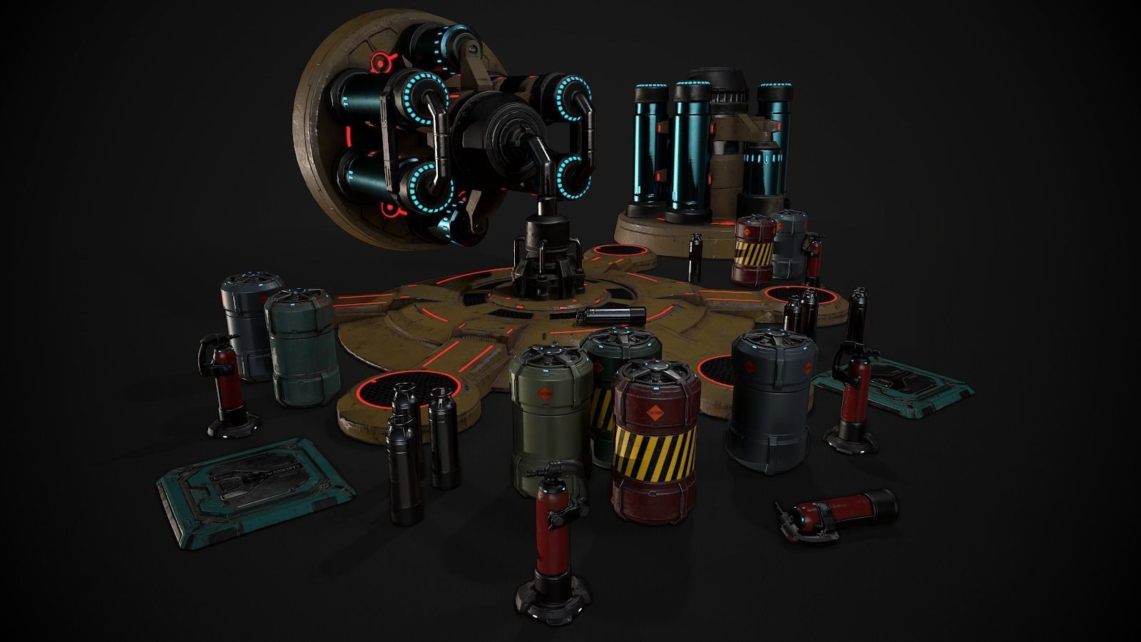 3D model Game sci-fi asset pack VR / AR / low-poly | CGTrader