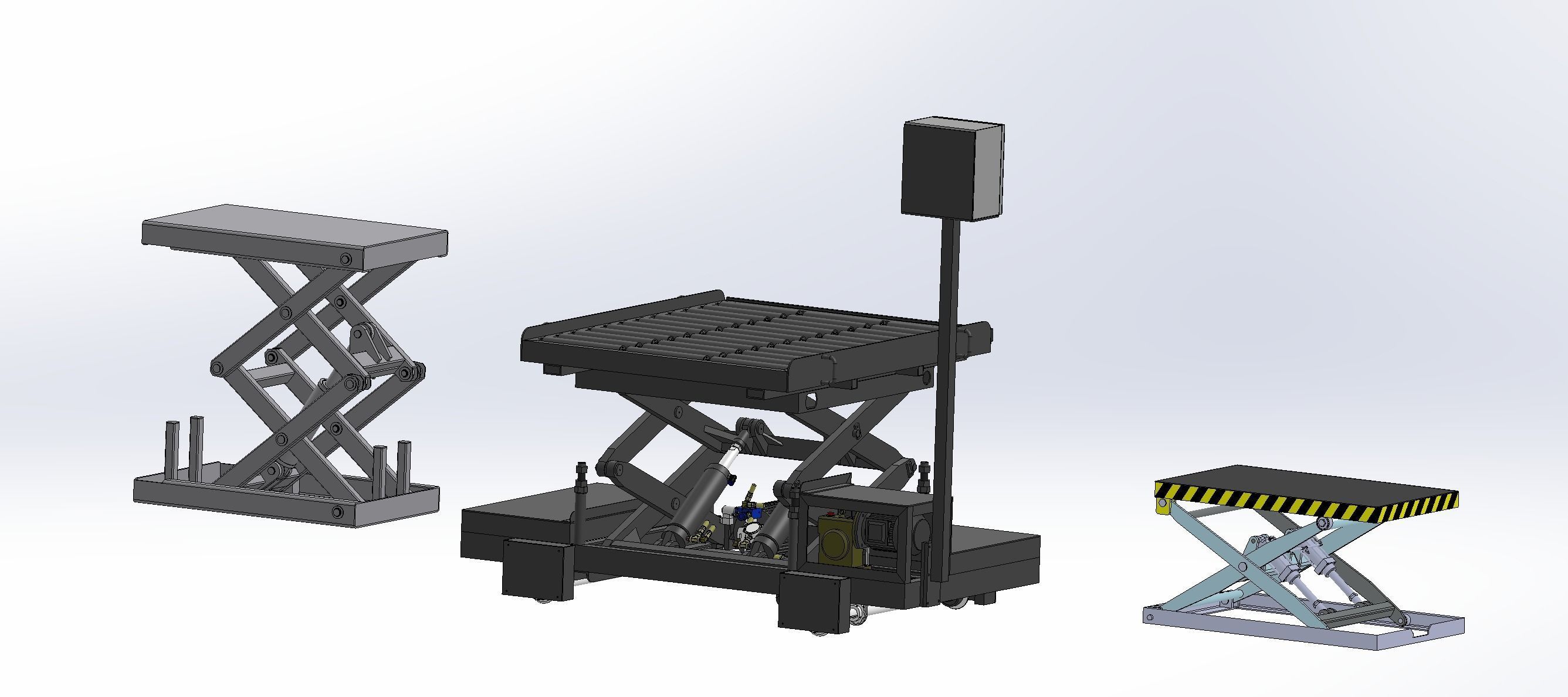 Scissor lifting platform machine Assembly 3D model | CGTrader