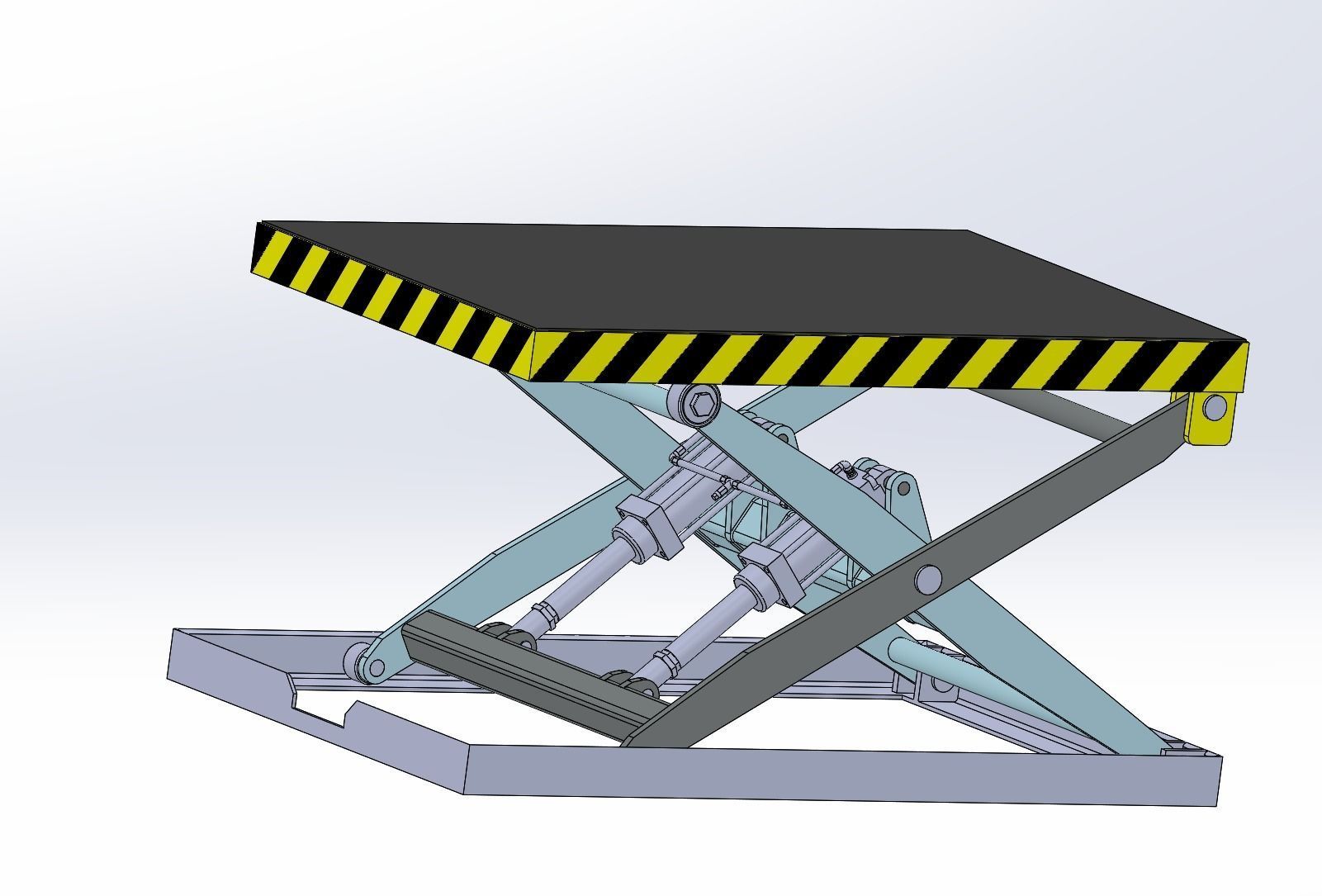 Scissor lifting platform machine Assembly 3D model | CGTrader