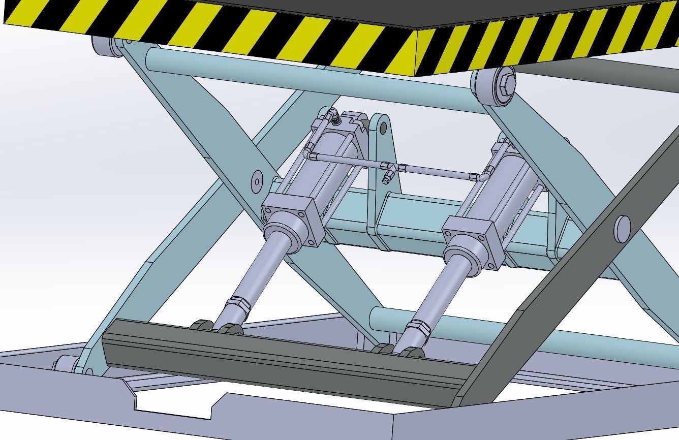 Scissor lifting platform machine Assembly 3D model | CGTrader