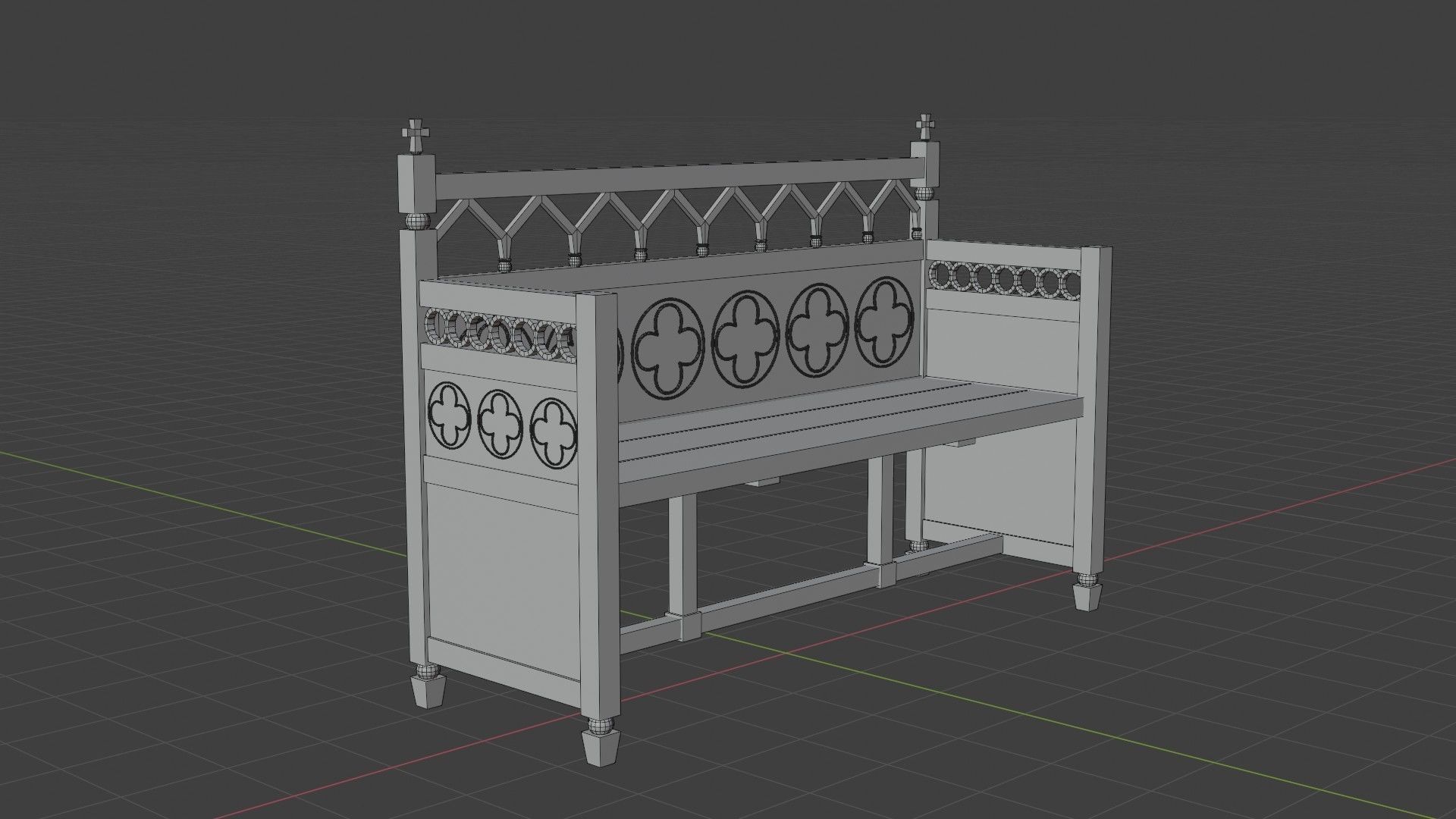 Medieval bench free 3D model | CGTrader