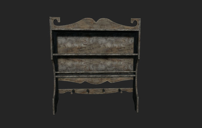 3D model Old Classic Shelf VR / AR / low-poly | CGTrader