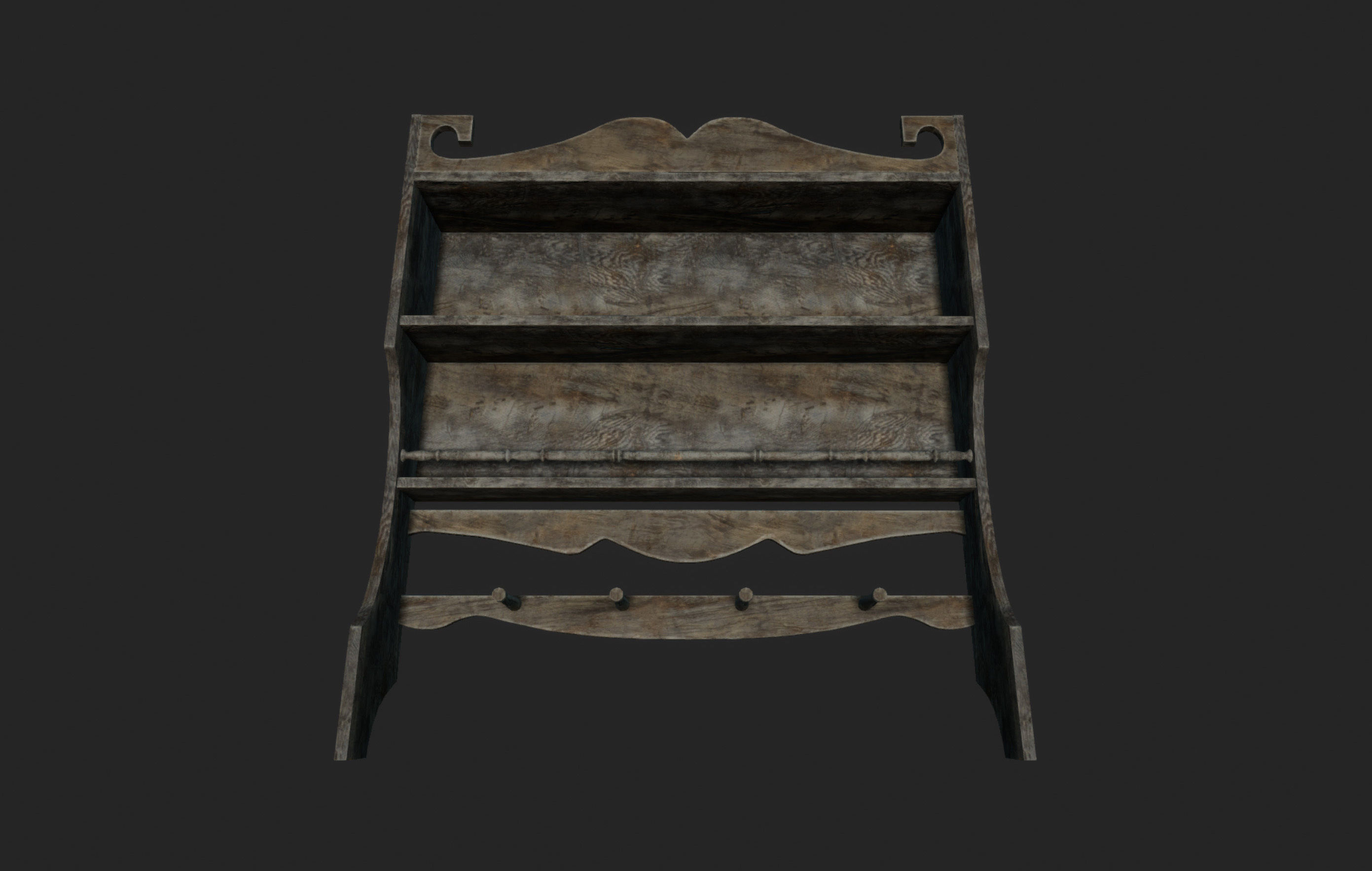 3D model Old Classic Shelf VR / AR / low-poly | CGTrader
