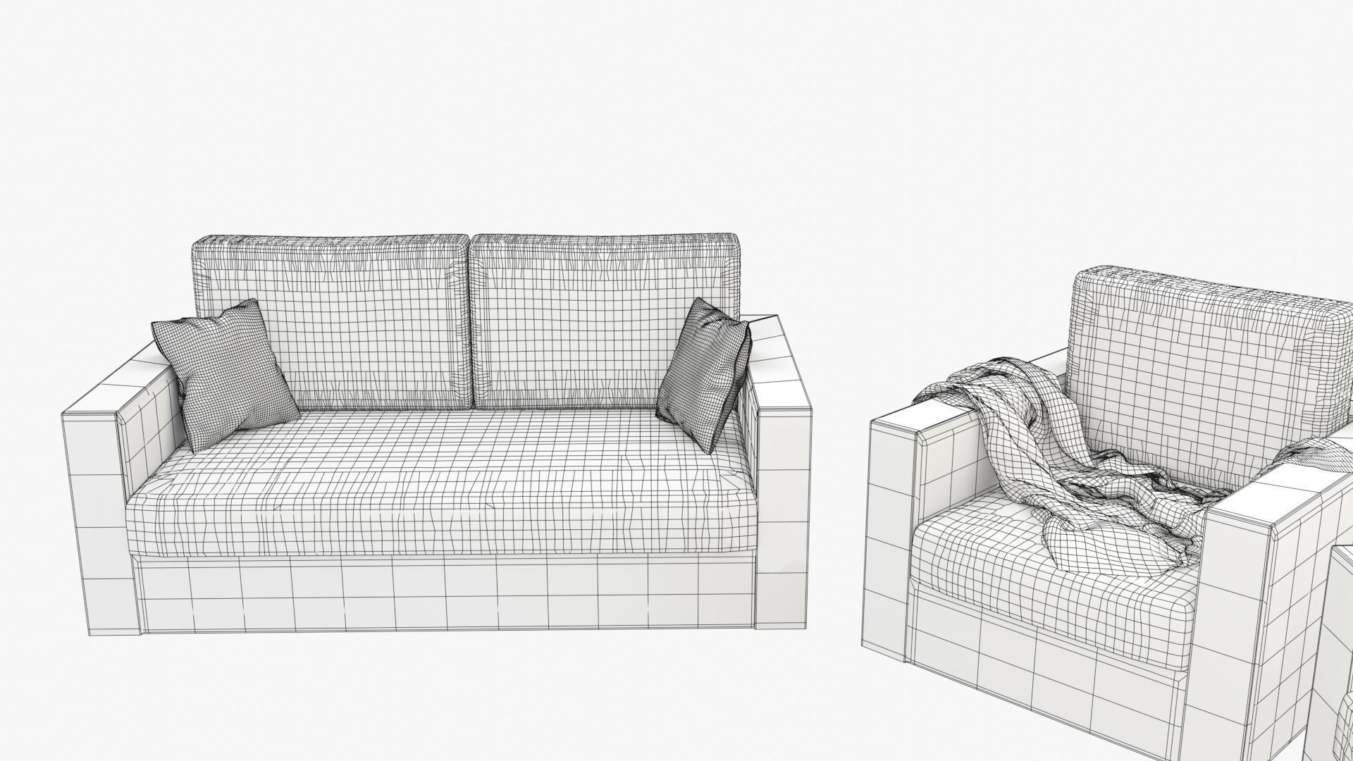 Armani Raphael Sofa Collection 3D model | CGTrader