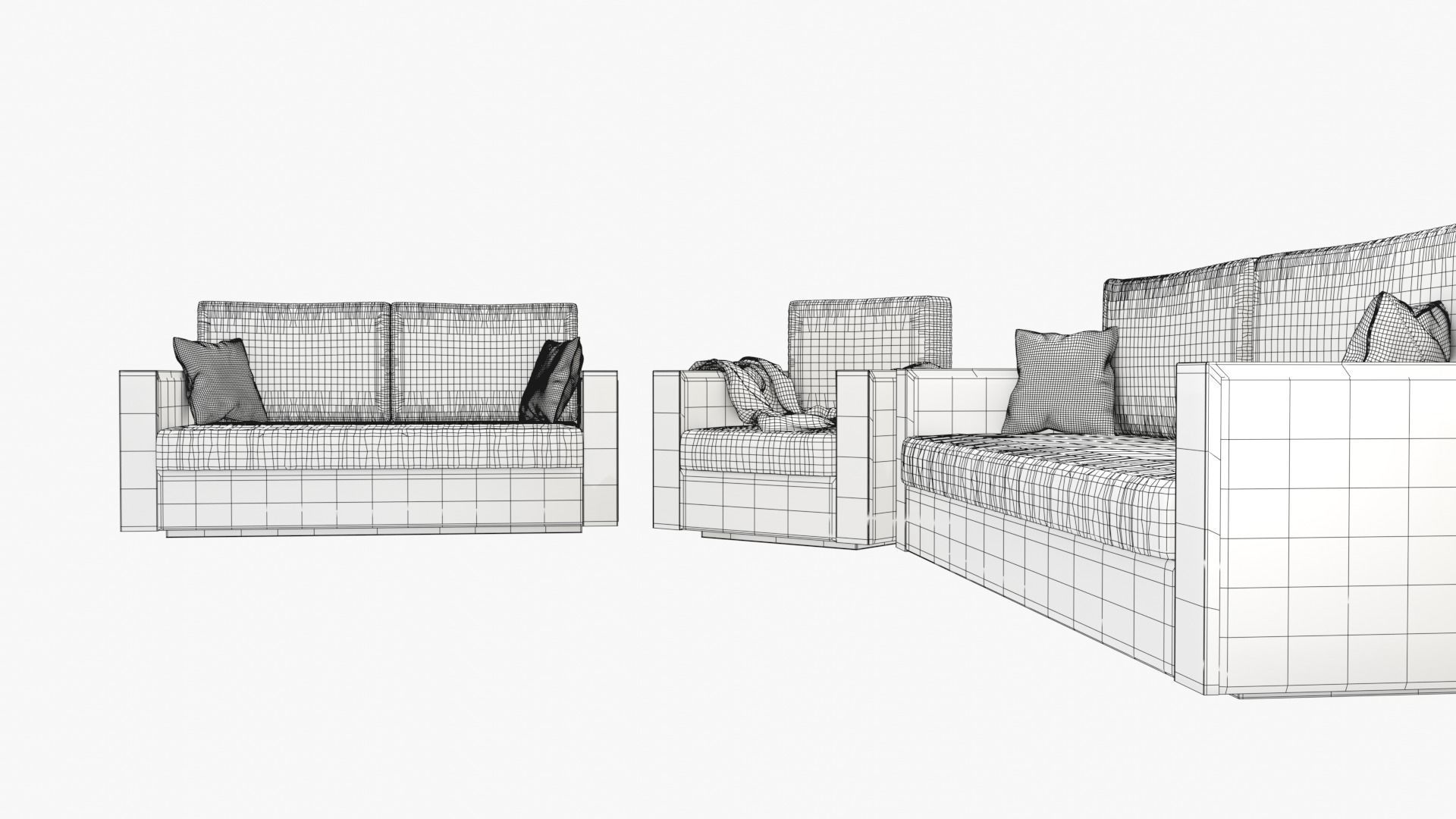 Armani Raphael Sofa Collection 3D model | CGTrader