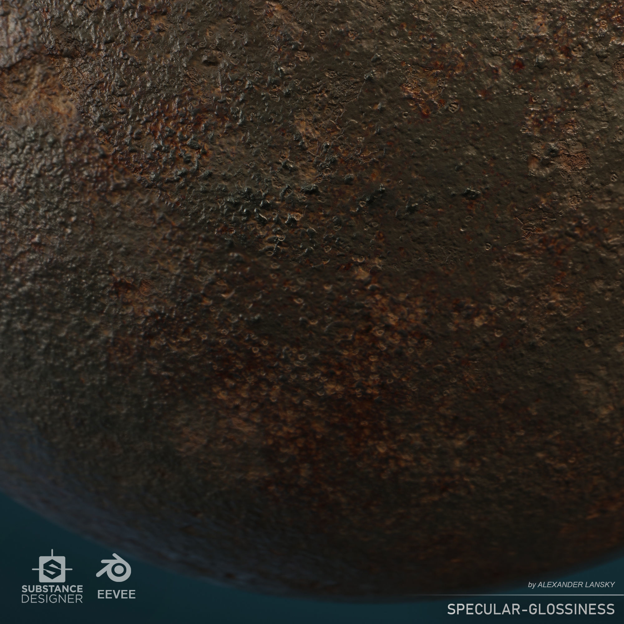 Texture Rusted cast-iron seamless material VR / AR / low-poly | CGTrader