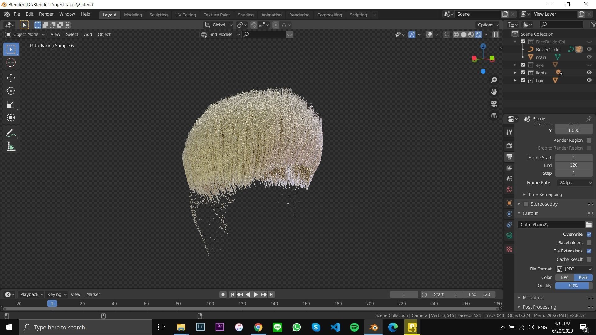 realistic hair model 2 sims - 3D model | CGTrader