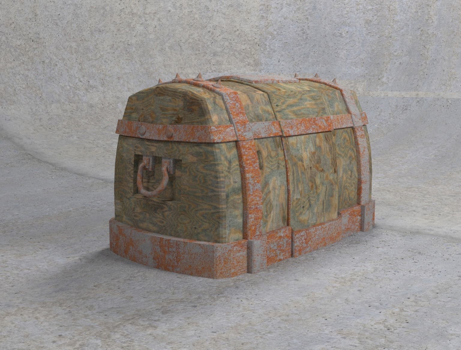 3D model Old rusty chest VR / AR / low-poly | CGTrader