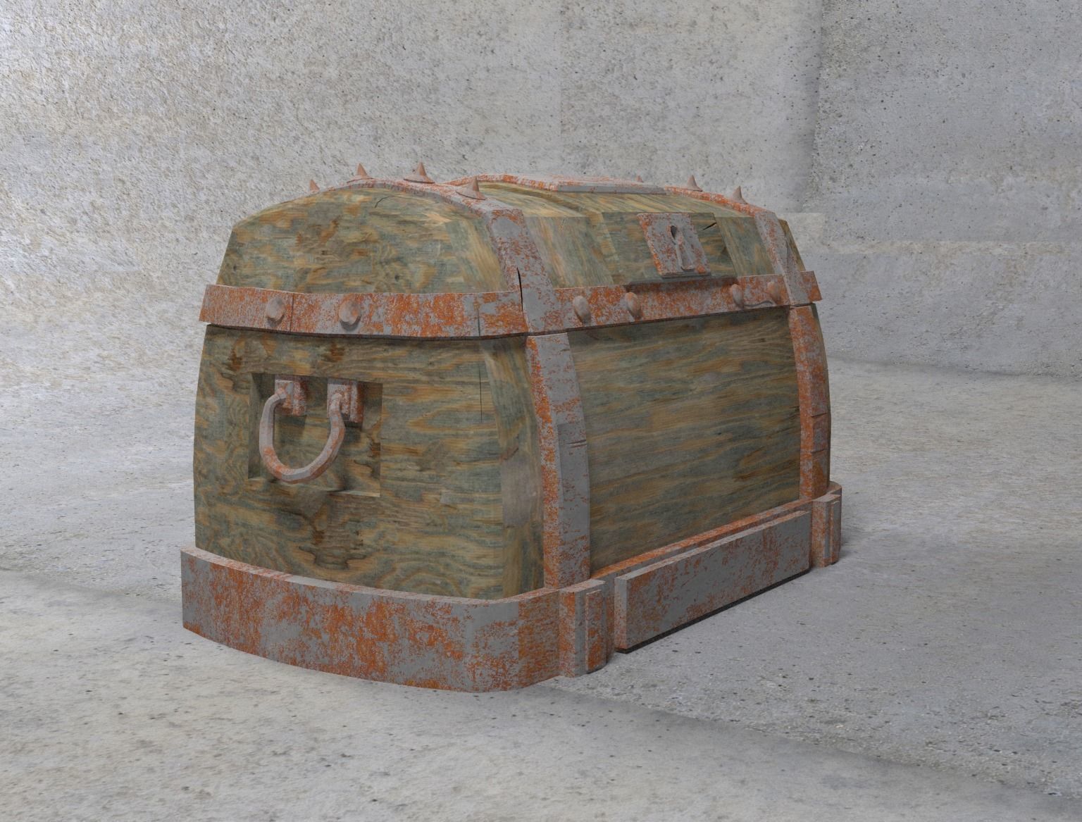 3D model Old rusty chest VR / AR / low-poly | CGTrader