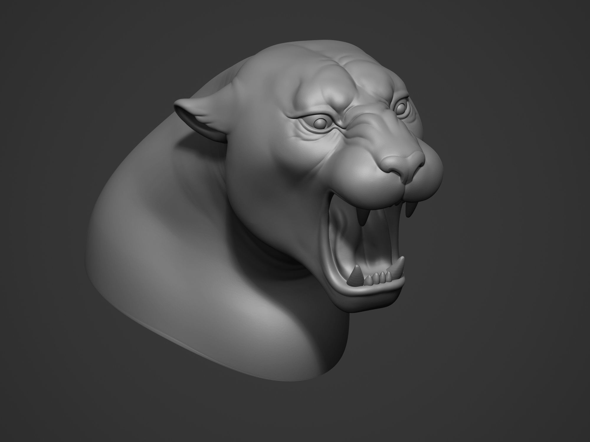 Jaguar Ferocious Expression 3D model 3D printable | CGTrader