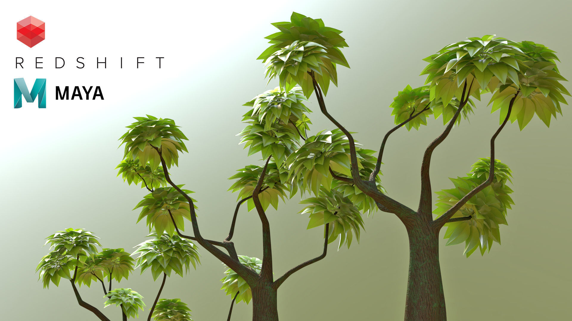 Cartoon jungle tree 3D model | CGTrader