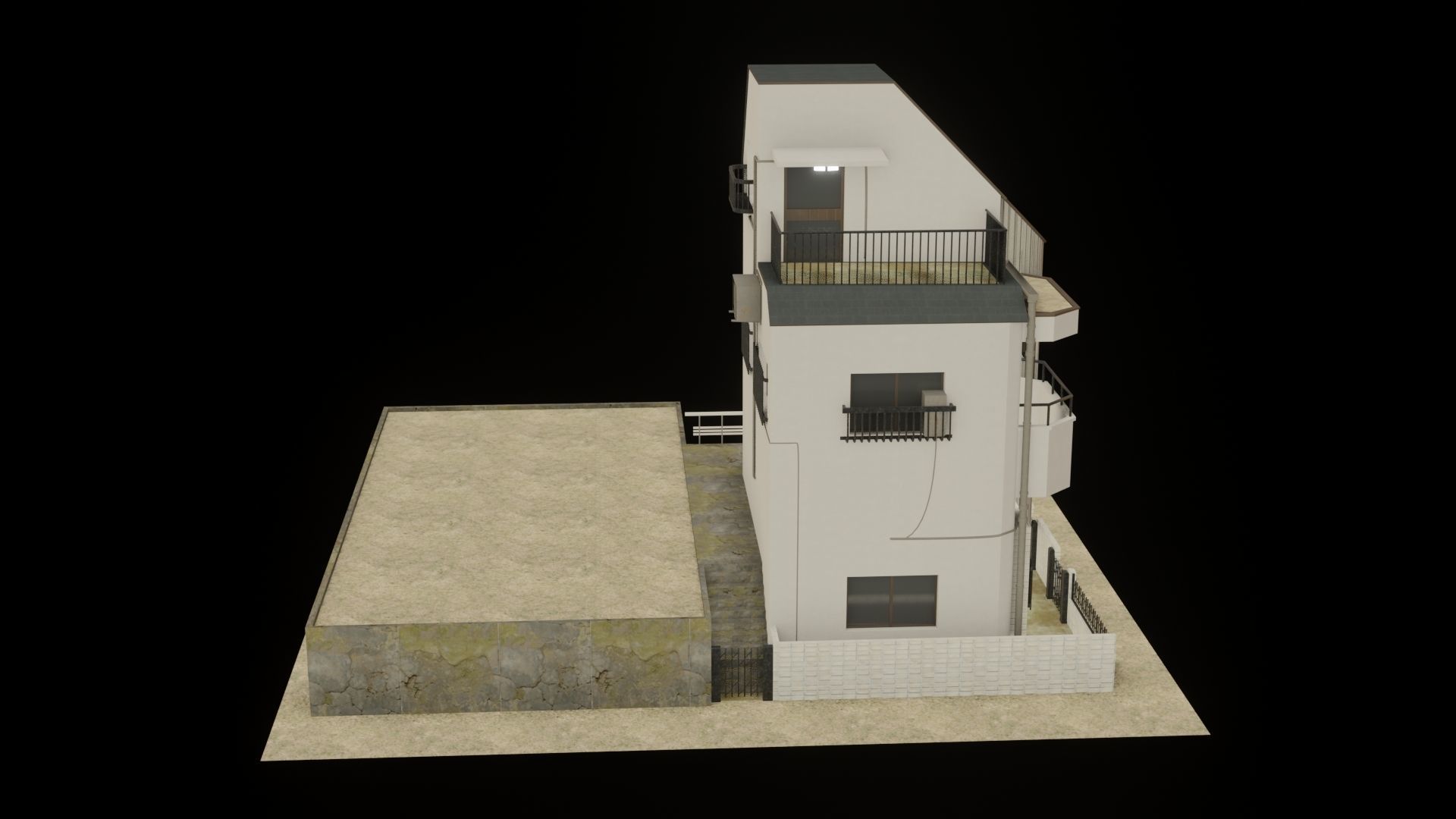 3D model Modern japanese building VR / AR / low-poly | CGTrader