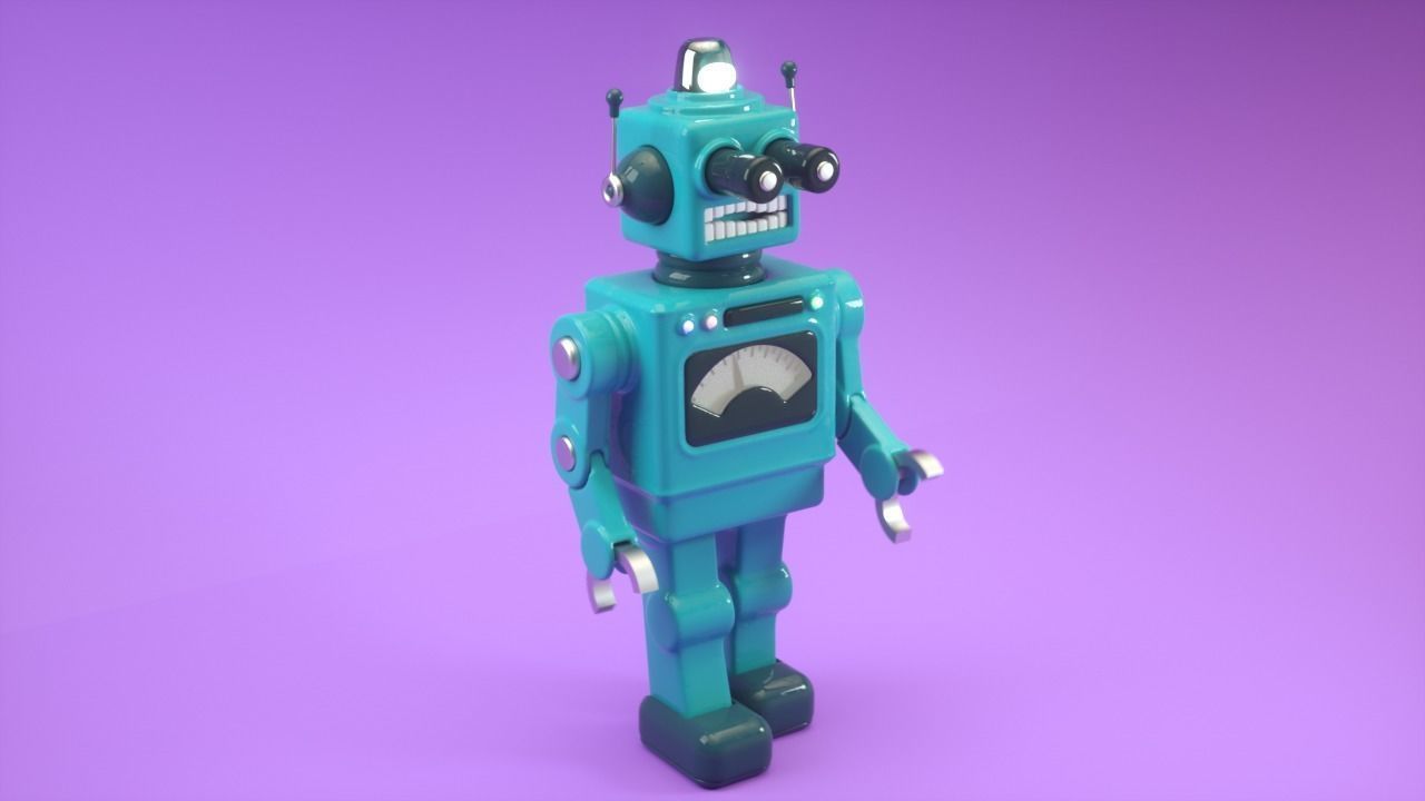 Vintage Toy Robot 3D model animated | CGTrader