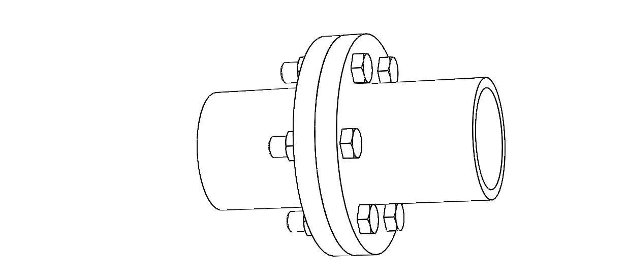 Flange coupling 3D model 3D printable | CGTrader