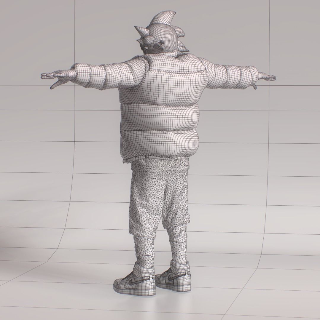 GOKU DRIP 3D model animated rigged | CGTrader