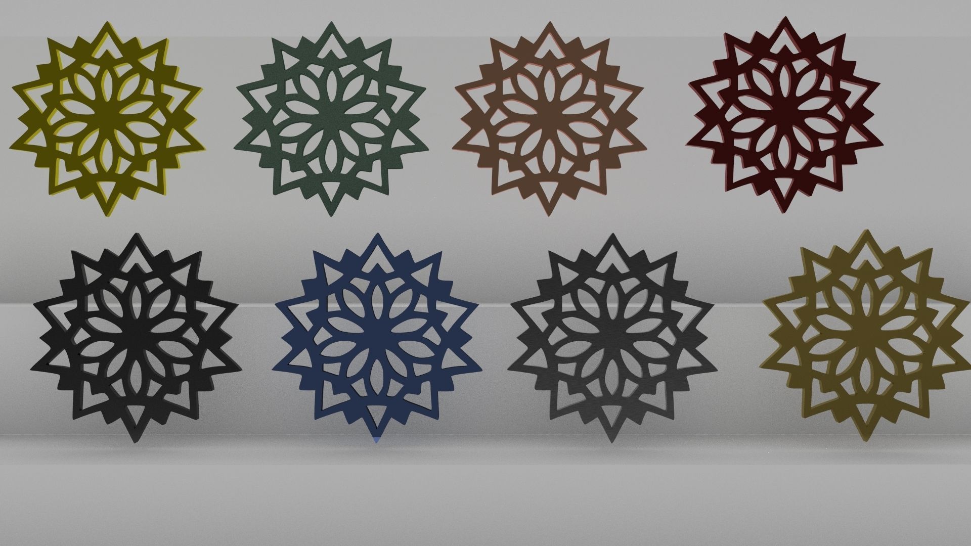 Snowflake 3D print model 3D model 3D printable | CGTrader