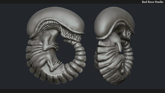Xenomorph Alien Embryo 3D model 3D printable | CGTrader