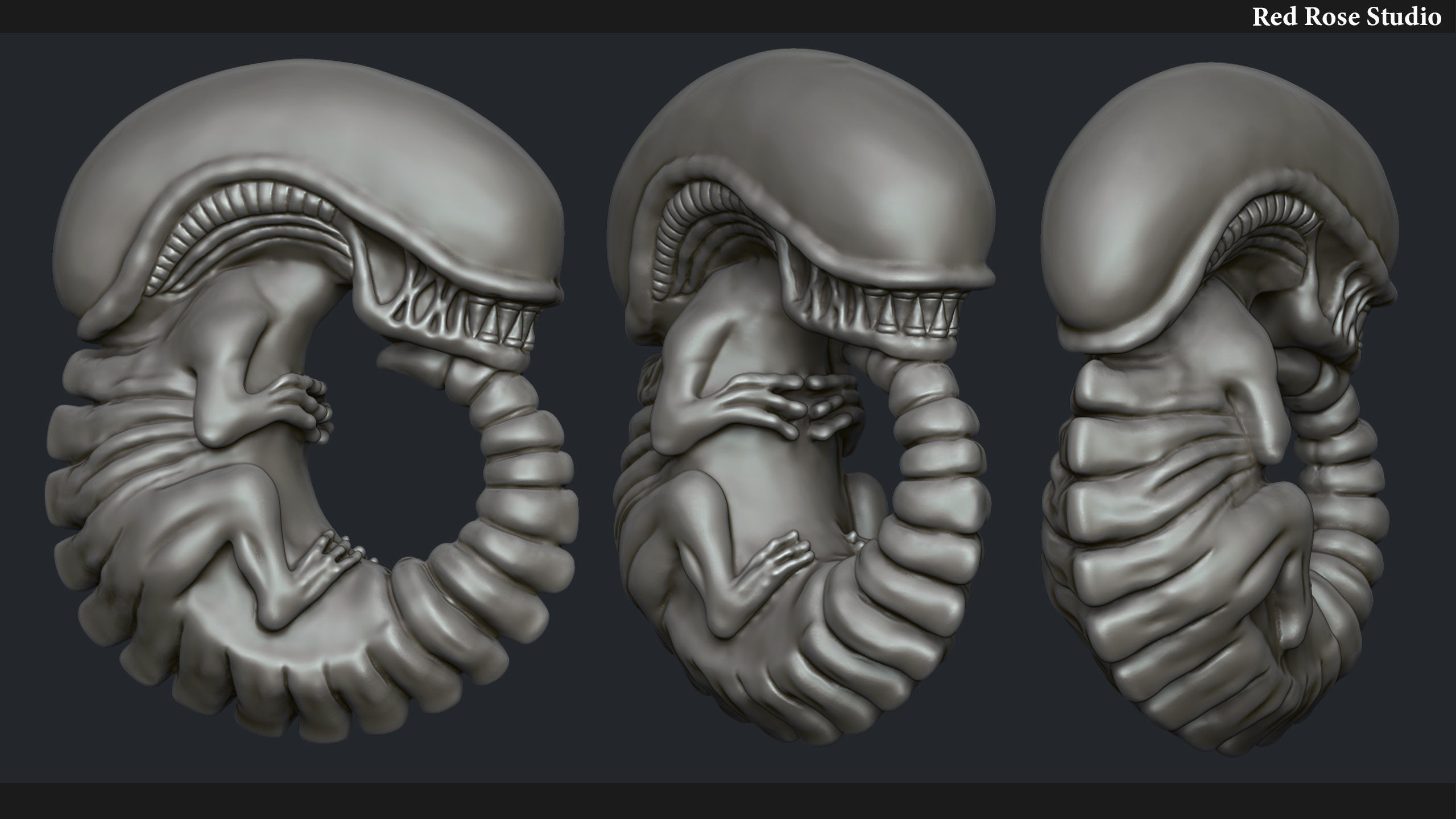 Xenomorph Alien Embryo 3D model 3D printable | CGTrader