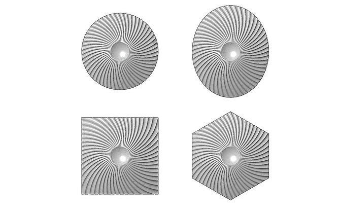 Spiral pattern panel or tile 3D model 3D printable | CGTrader