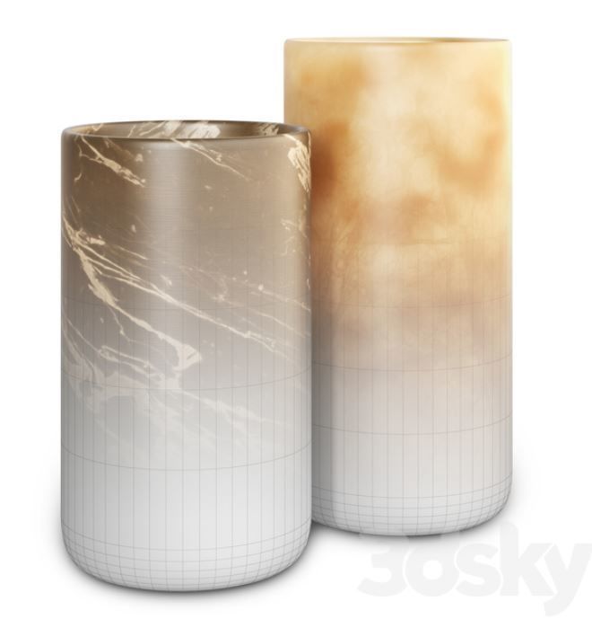 Alabaster Pots 3D model | CGTrader