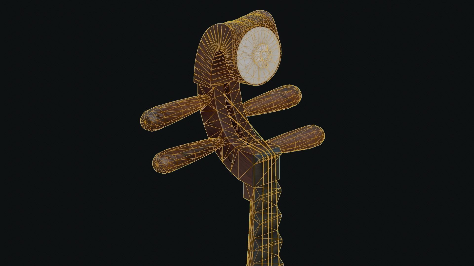 3D model Pipa Traditional Japanese Instrument VR / AR / low-poly | CGTrader