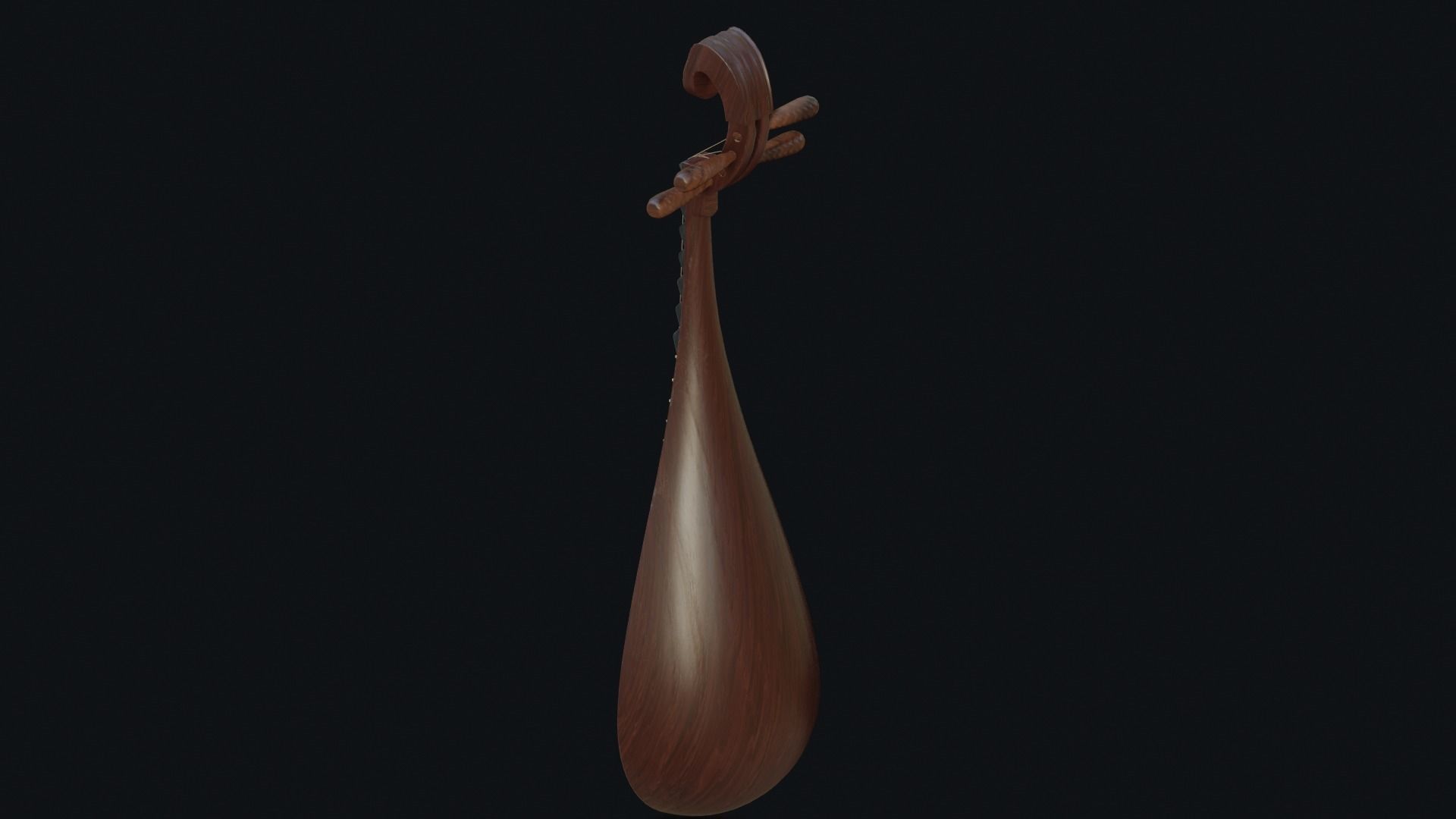 3D model Pipa Traditional Japanese Instrument VR / AR / low-poly | CGTrader